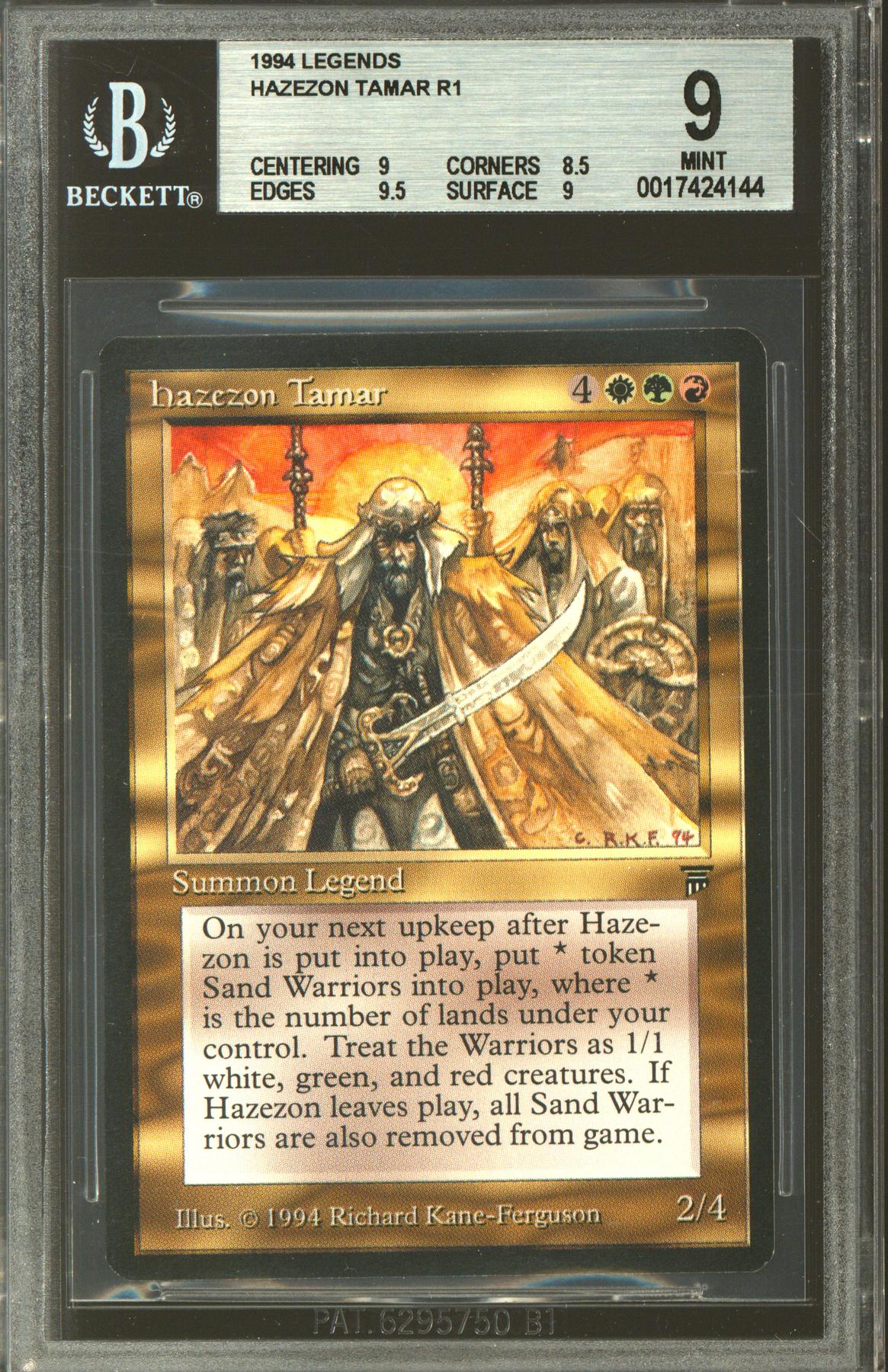 Magic the Gathering Legends Hazezon Tamar BGS 9 (9, 8.5, 9.5, 9) NEAR ...