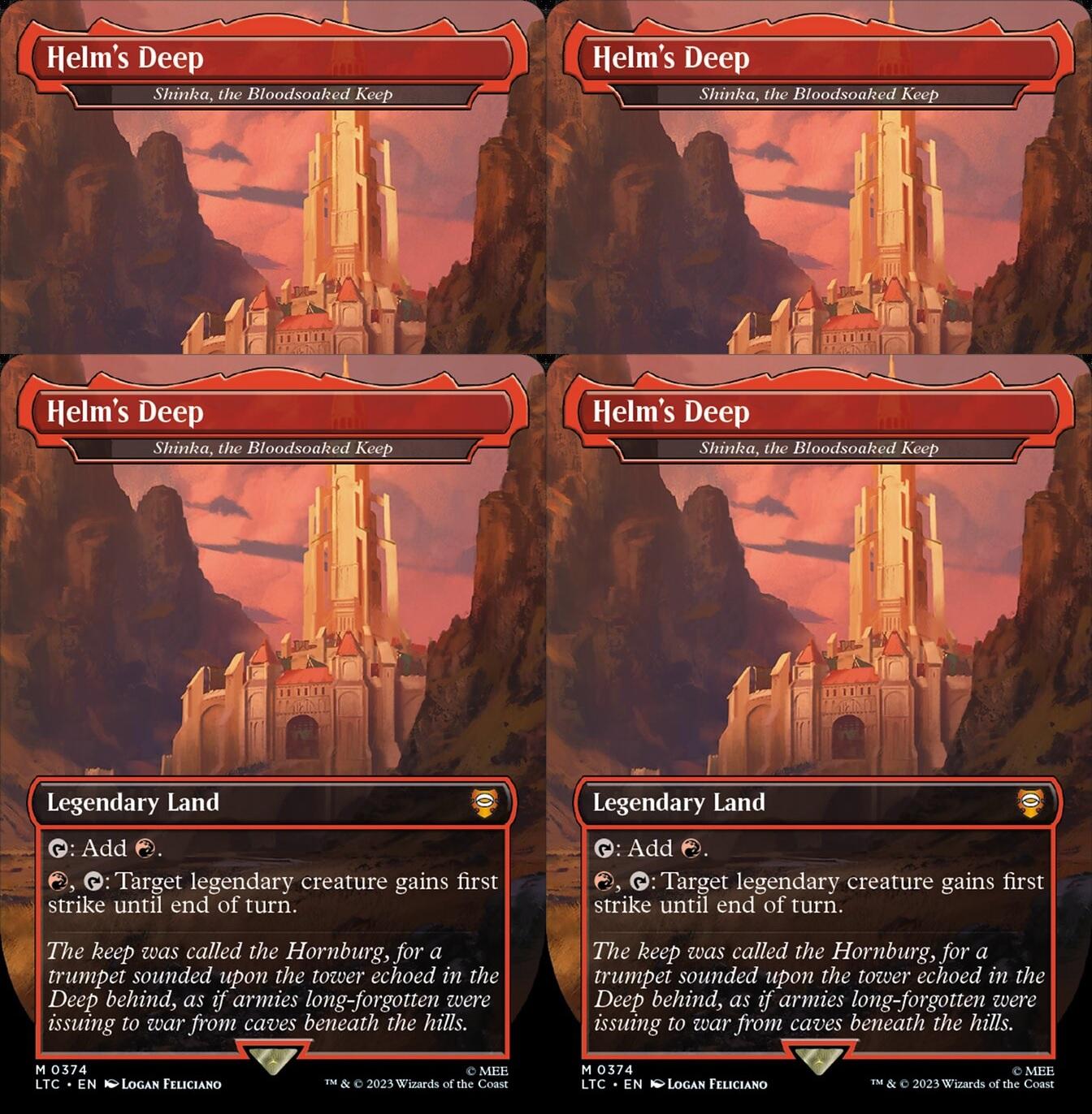 Magic the Gathering LOTR PLAYSET 4x Helm's Deep (Shinka, the ...