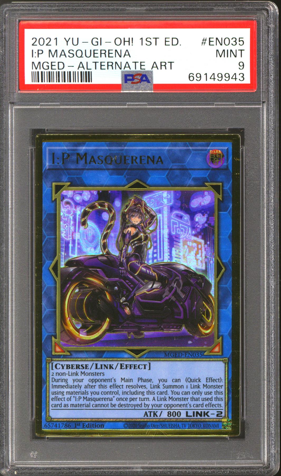 Yu-Gi-Oh Maximum Gold El Dorado 1st Edition I:P Masquerena Alternate Art MGED-EN035 PSA 9 | DA ...