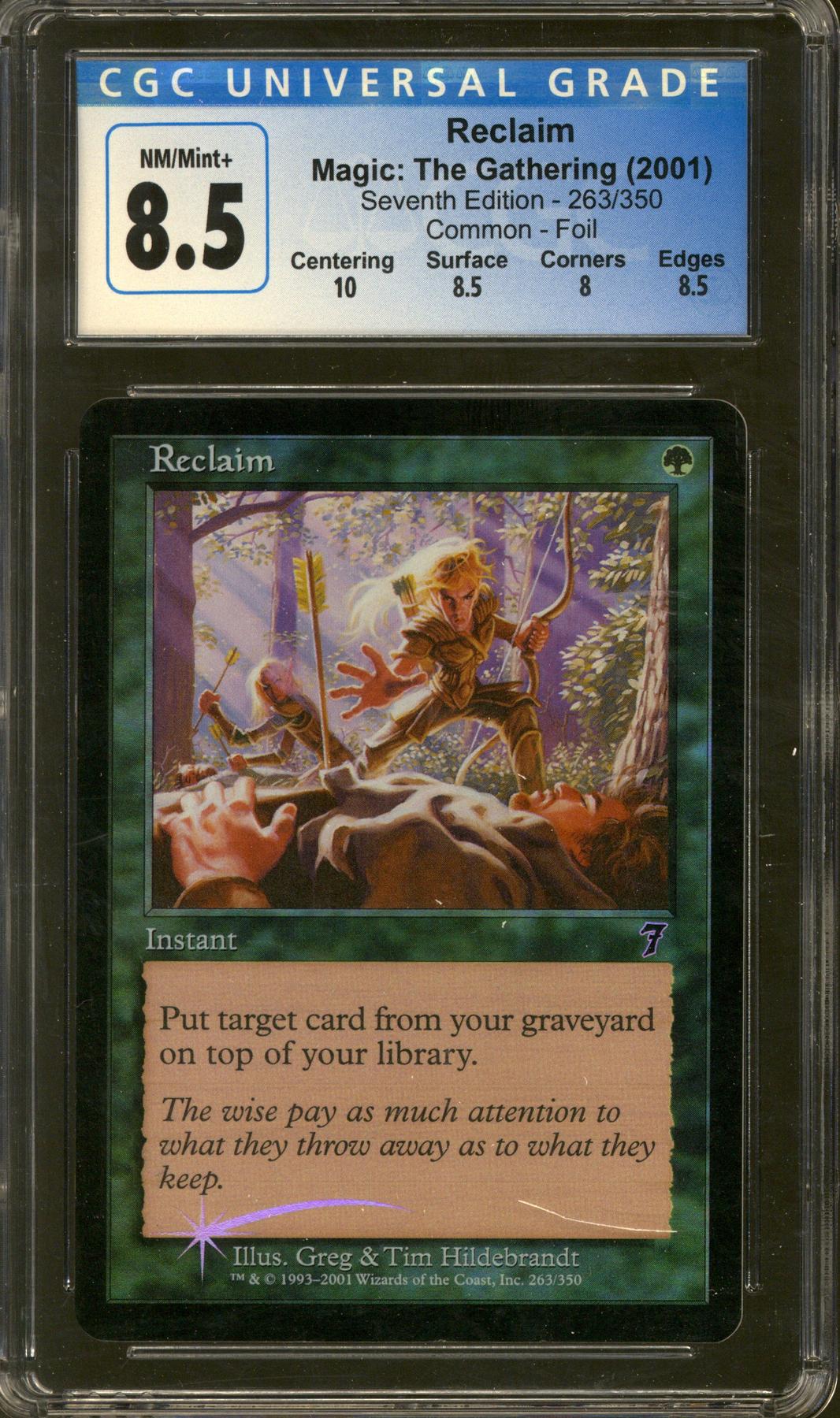 Magic the Gathering 7th Edition Seventh Ed FOIL Reclaim CGC 8.5 NEAR ...