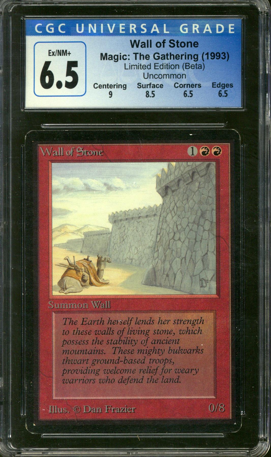 Magic the Gathering Beta Wall of Stone CGC 6.5 LIGHTLY PLAYED (LP) | DA ...