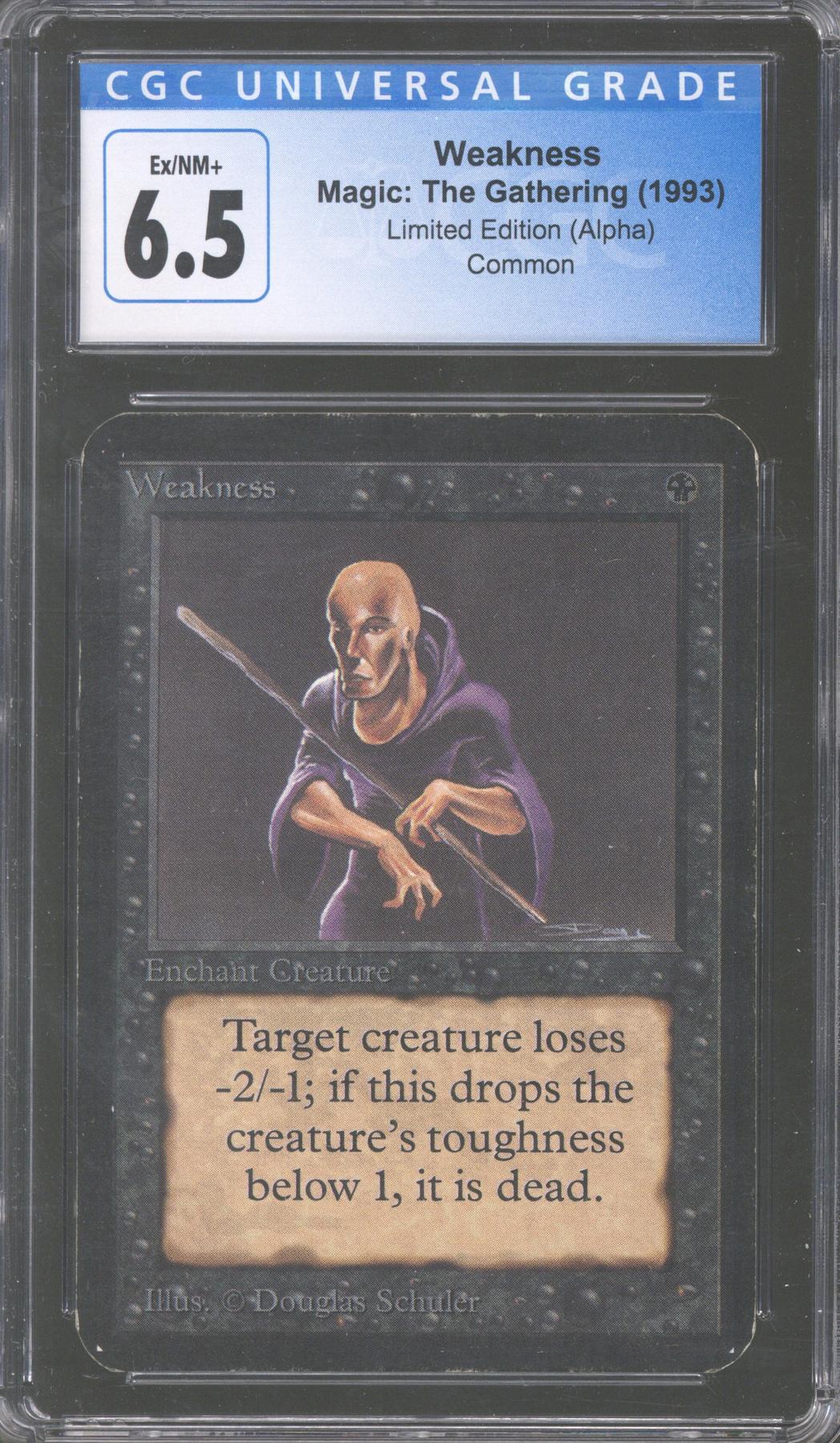 Magic the Gathering Alpha Weakness CGC 6.5 No Subgrades | DA Card World
