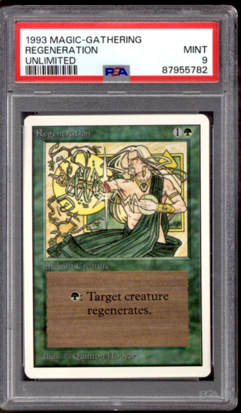 Magic the Gathering Unlimited Regeneration PSA 9 NEAR MINT NM | DA Card ...