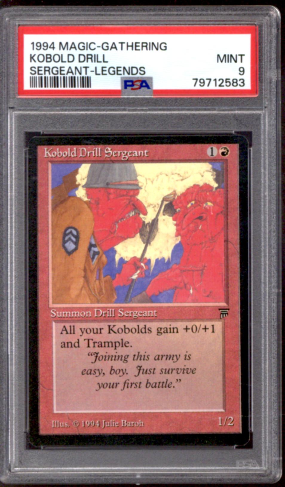 Magic the Gathering Legends Kobold Drill Sergeant PSA 9 | DA Card World