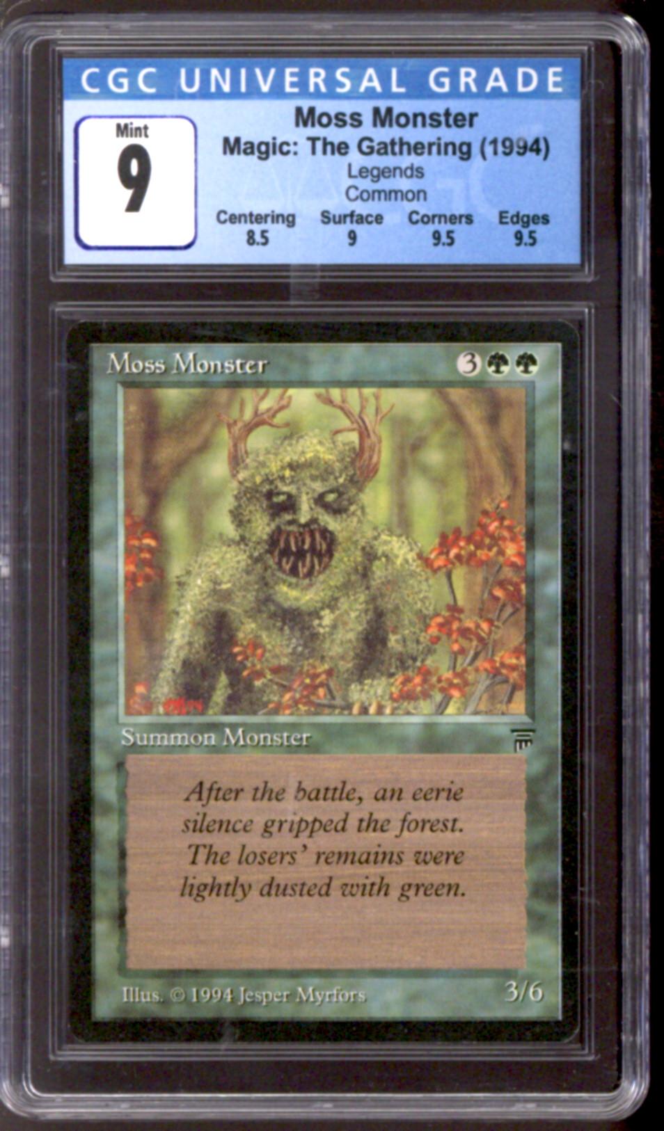 Magic the Gathering Legends Moss Monster CGC 9 (8.5, 9, 9.5, 9.5) NEAR ...
