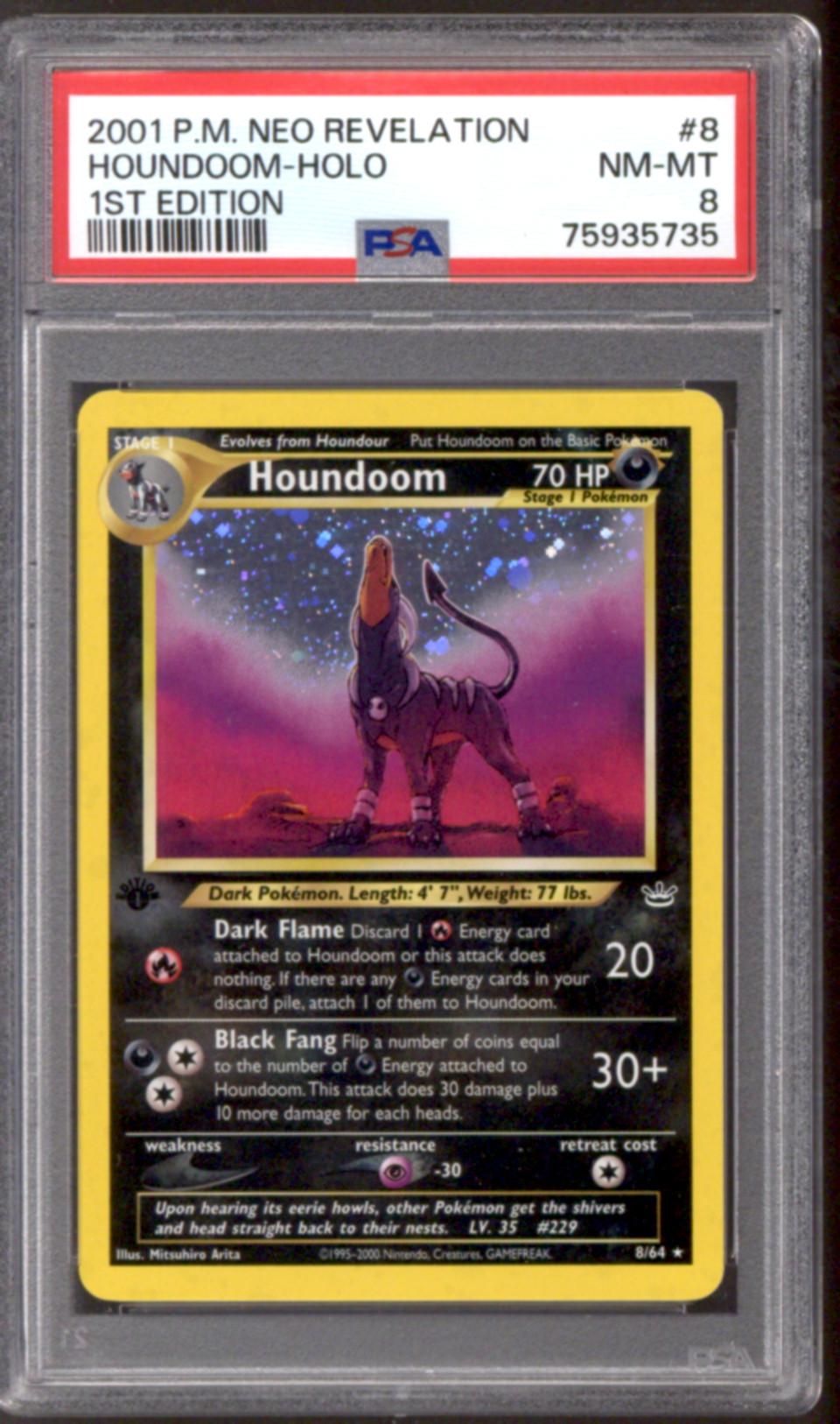 Pokemon Neo Revelation 1st Edition Houndoom 8/64 PSA 8 | DA Card World