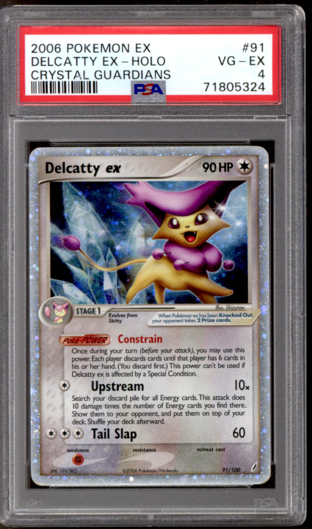Pokemon Crystal Guardians Delcatty ex 91/100 PSA 4 | DA Card World