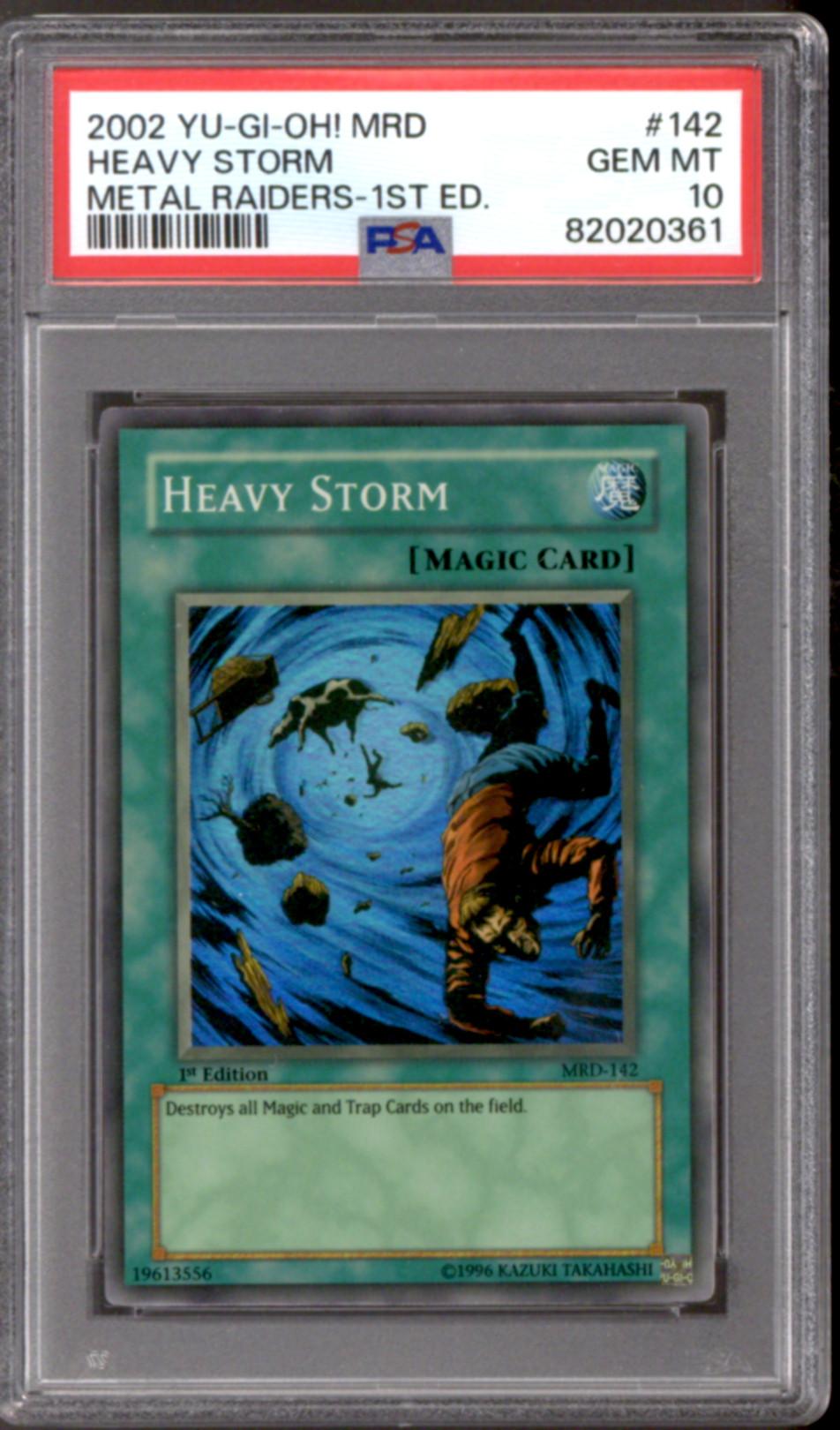 Yu-Gi-Oh Metal Raiders 1st Edition Heavy Storm MRD-142 PSA 10 GEM MINT ...