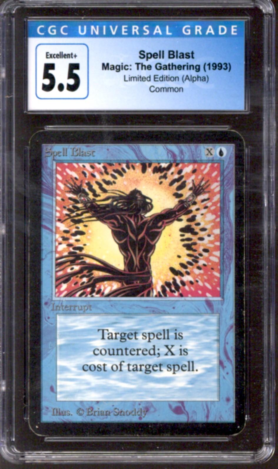 Magic the Gathering Alpha Spell Blast CGC 5.5 MODERATELY PLAYED (MP ...