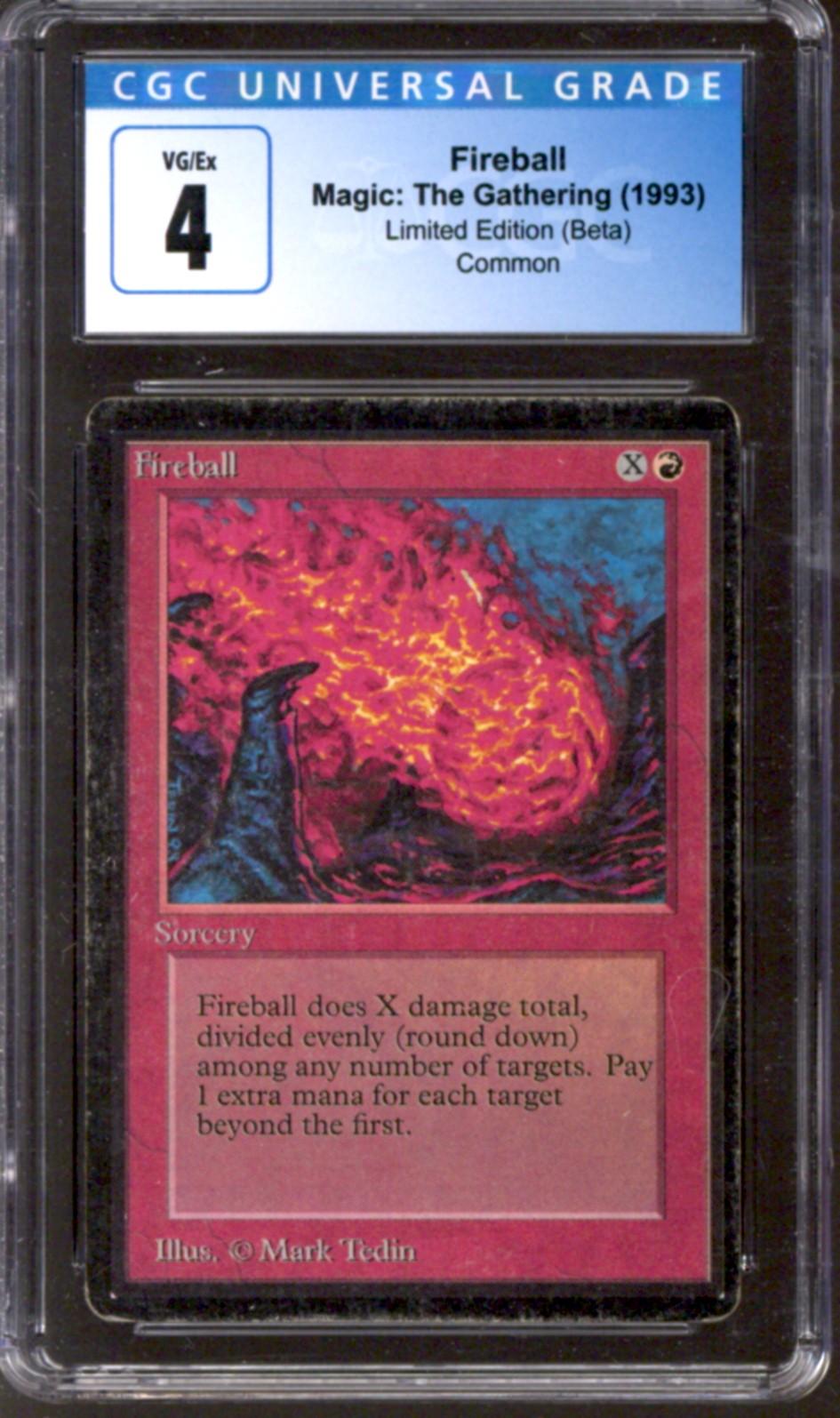 Magic the Gathering Beta Fireball CGC 4 HEAVILY PLAYED (HP) | DA Card World