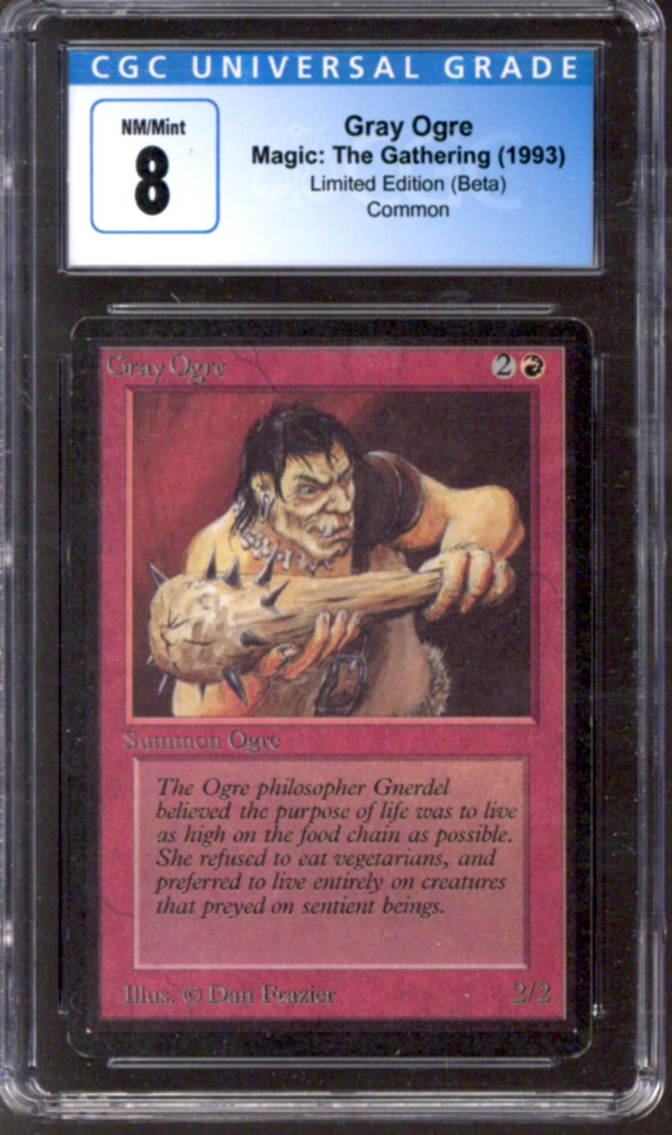 Magic the Gathering Beta Gray Ogre CGC 8 NEAR MINT (NM) | DA Card World