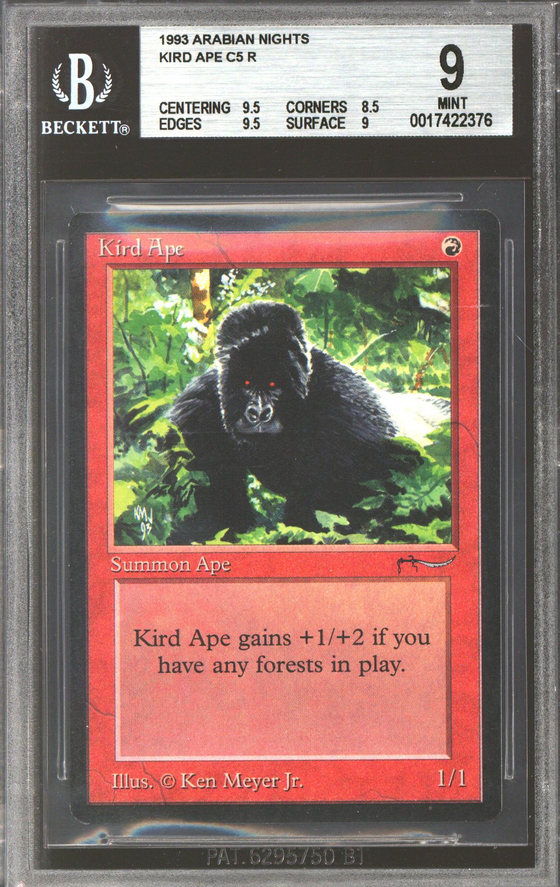 Magic the Gathering Arabian Nights Kird Ape BGS 9 (9.5, 8.5, 9.5, 9 ...