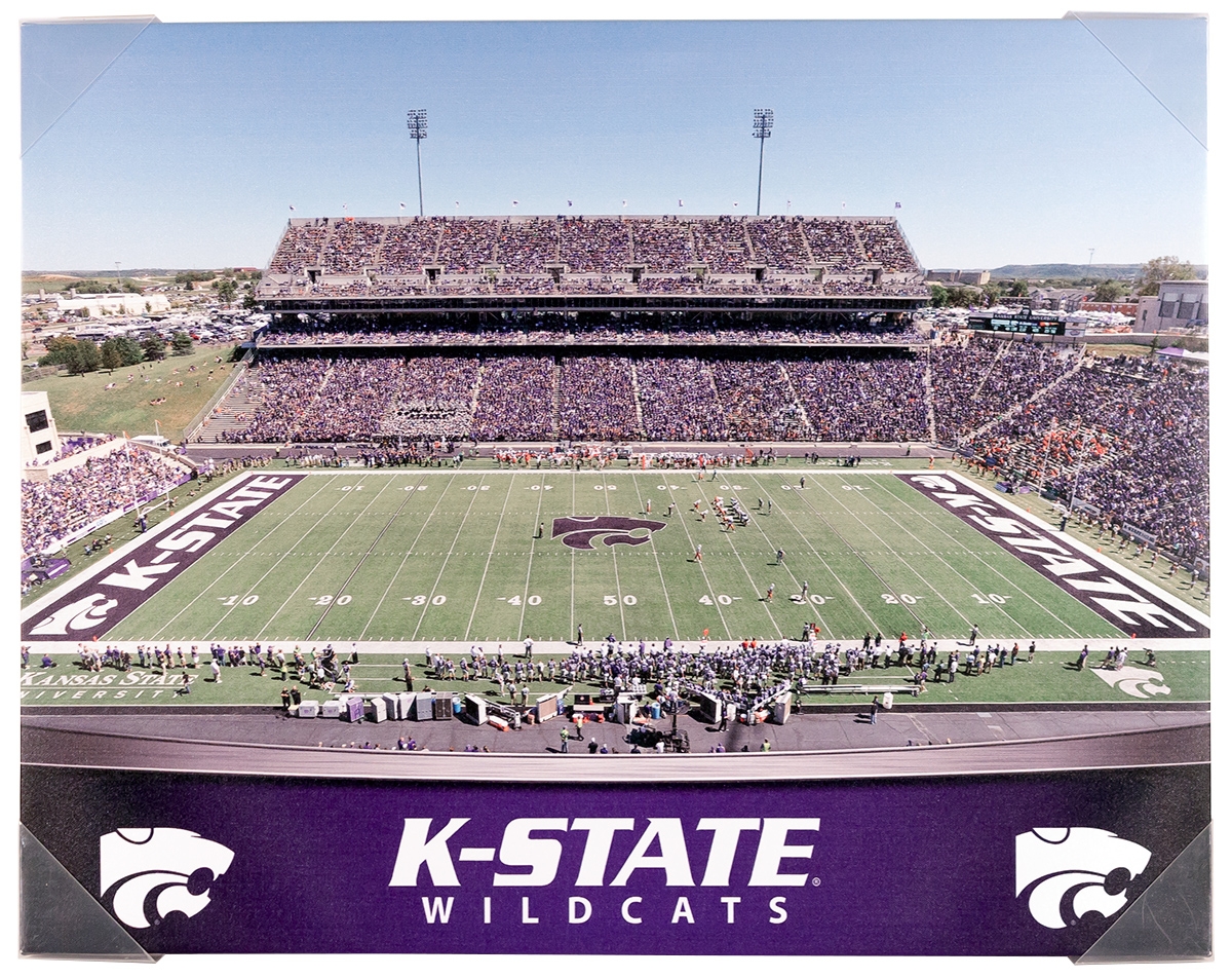 Kansas State Wildcats Artissimo Gradient Stadium 22x28 Canvas | DA Card ...