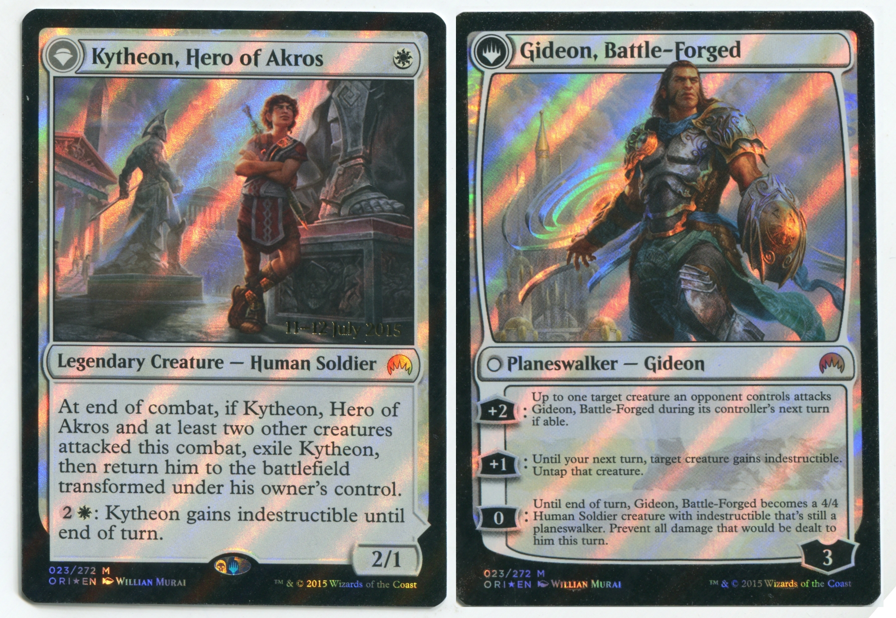 Magic the Gathering Promo Single Kytheon, Hero of Akros PRERELEASE FOIL ...