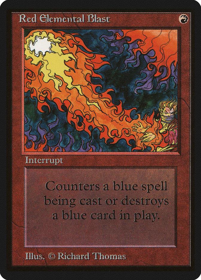Magic the Gathering Beta Red Elemental Blast HEAVILY PLAYED (HP) | DA ...