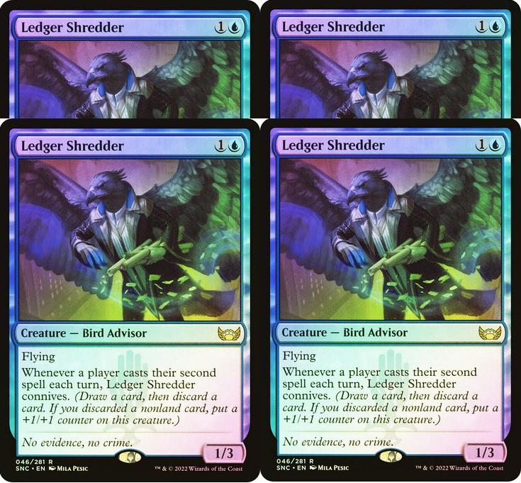 Magic the Gathering Streets of New Capenna FOIL PLAYSET 4x Ledger Shredder x4 NEAR MINT NM | DA ...