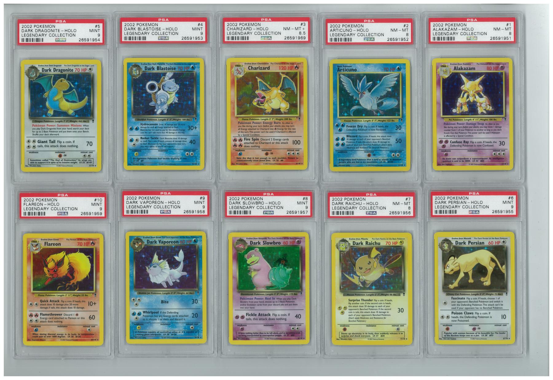 Pokemon Legendary Collection Complete 110 Set All Holos PSA Graded Avg 8 71 EBay