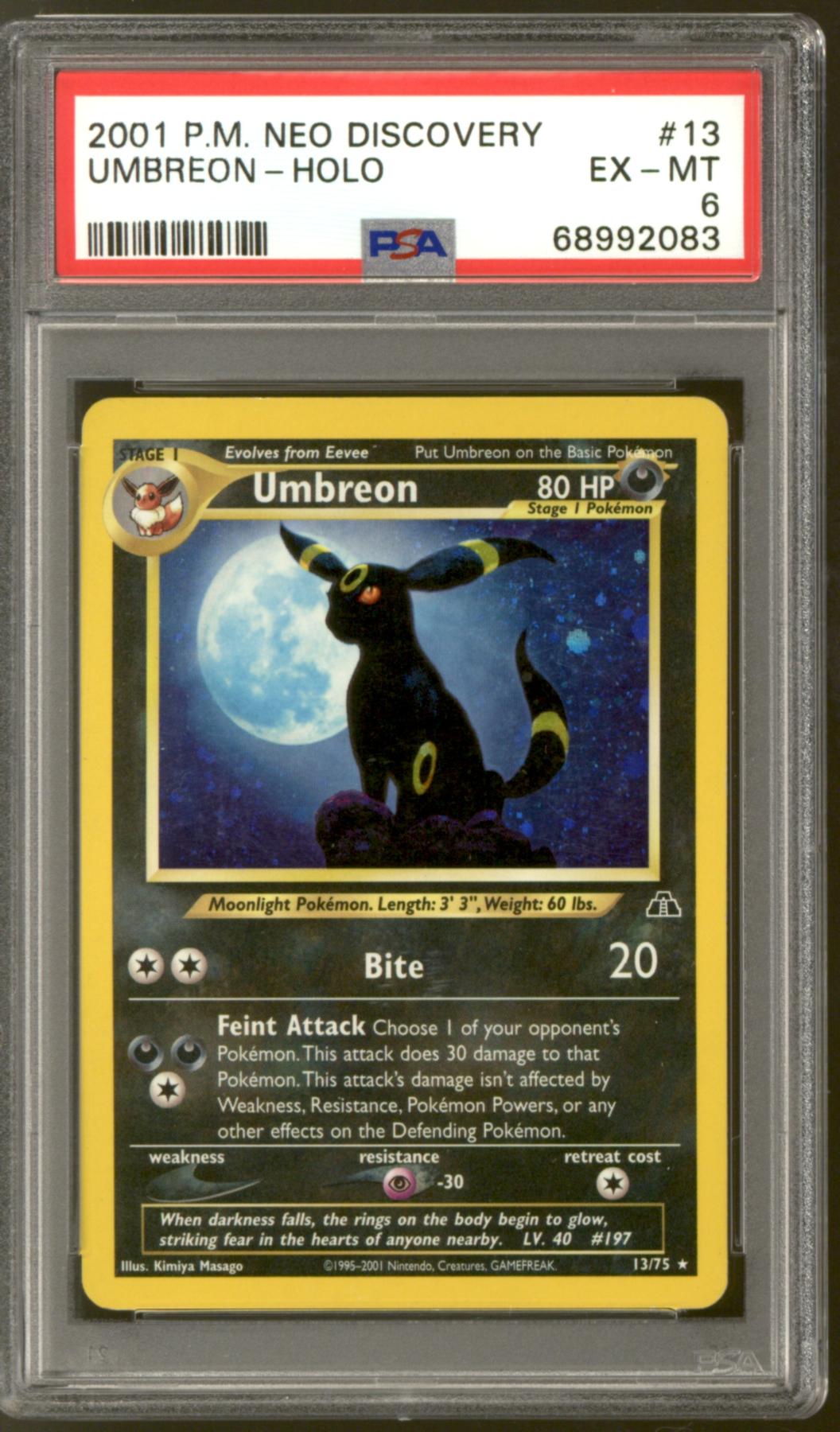 Pokemon Neo Discovery Umbreon 13/75 PSA 6 | DA Card World