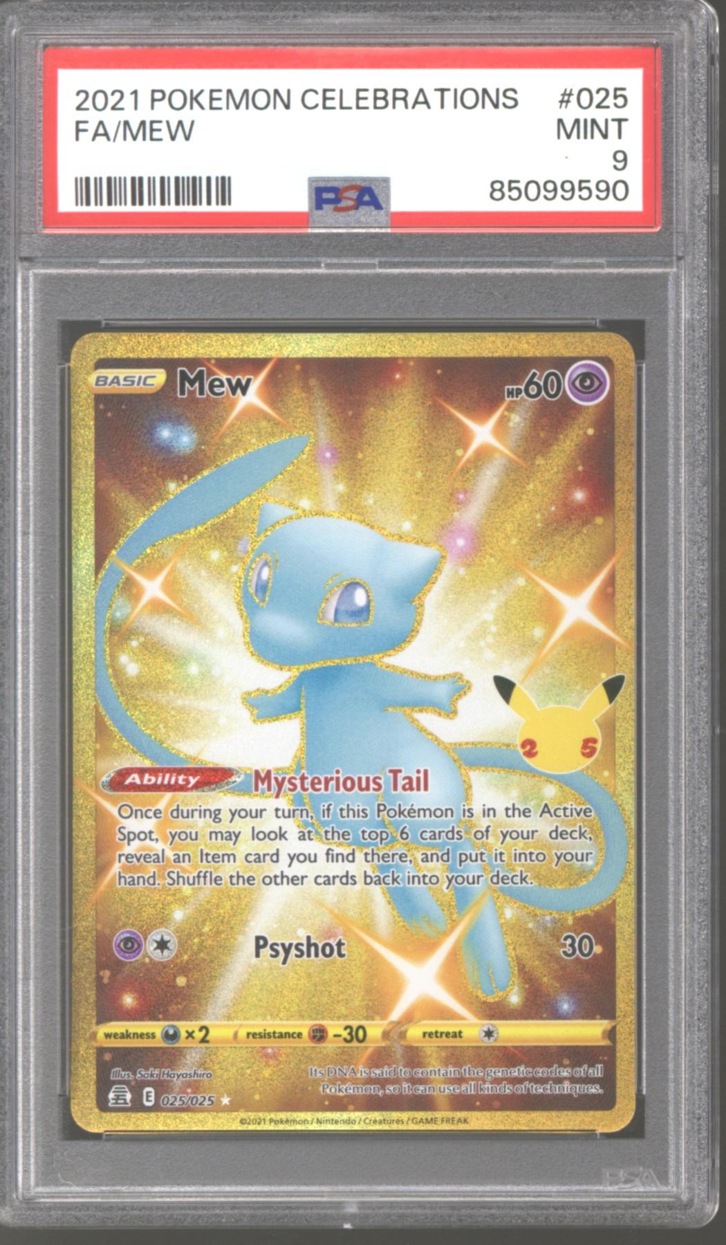 Pokemon Celebrations Full Art Mew 25/25 PSA 9 | DA Card World