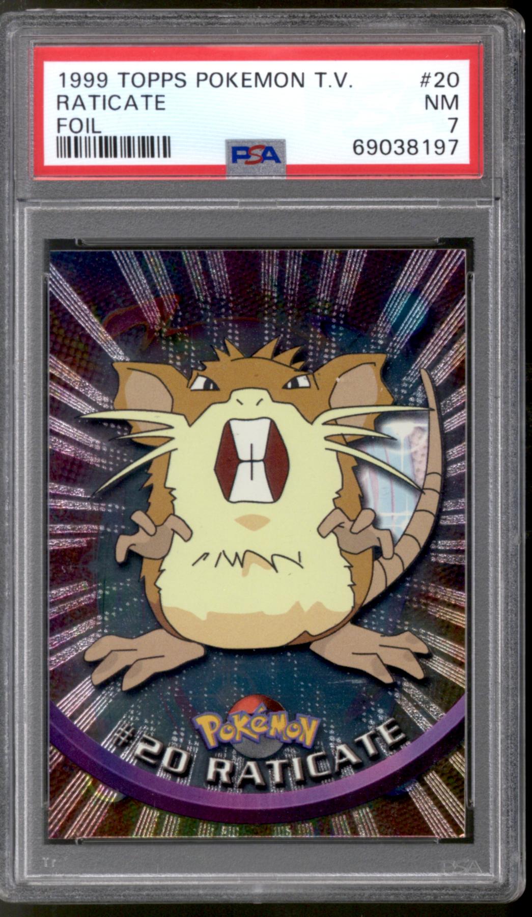 Pokemon Topps TV Series 1 Foil Raticate #20 PSA 7 | DA Card World