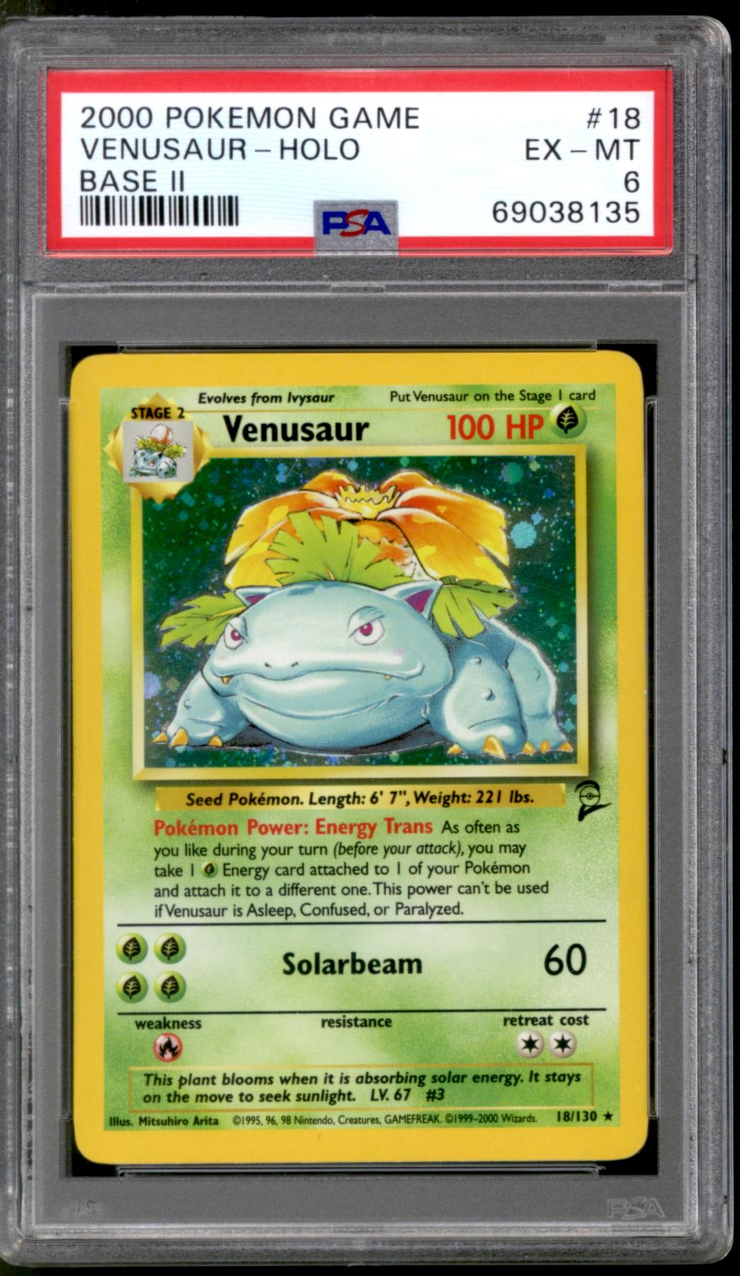 Pokemon Base Set 2 Venusaur 18/130 PSA 6 | DA Card World