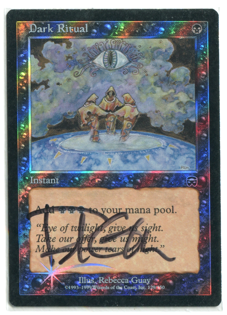 Magic the Gathering Mercadian Masques Single Dark Ritual FOIL - SIGNED ...