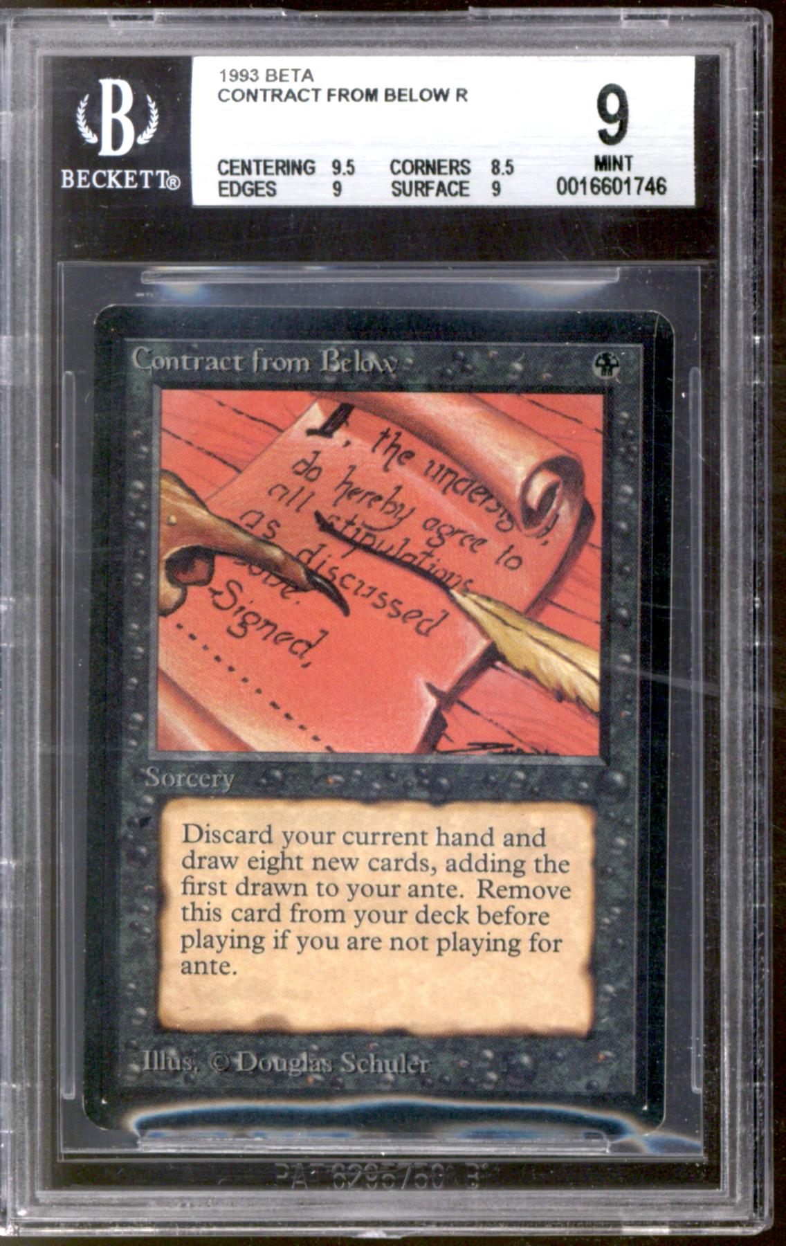Magic the Gathering Beta Contract from Below BGS 9 (9.5, 8.5, 9, 9 ...