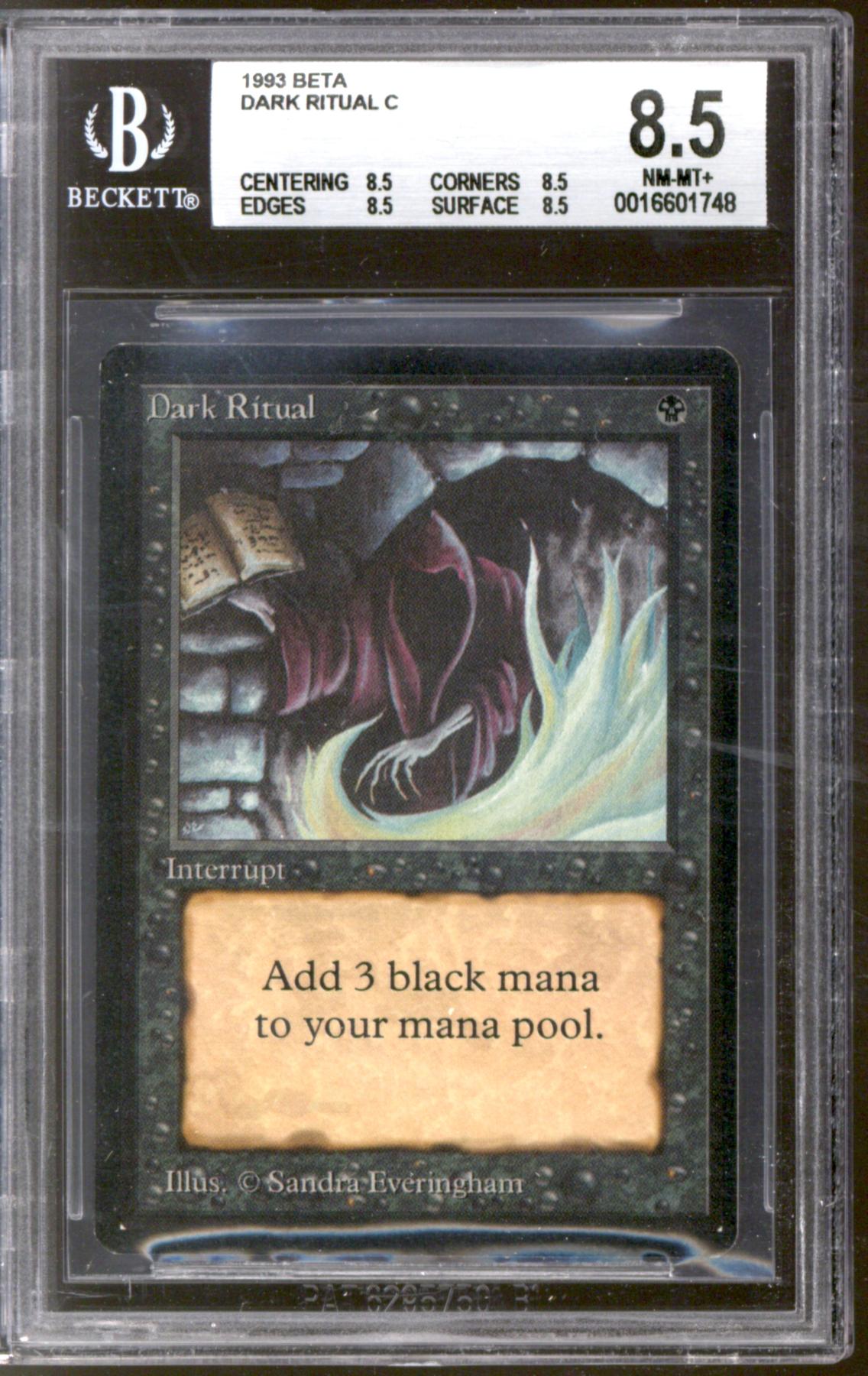 Magic the Gathering Beta Dark Ritual BGS 8.5 (8.5, 8.5, 8.5, 8.5) QUADS ...