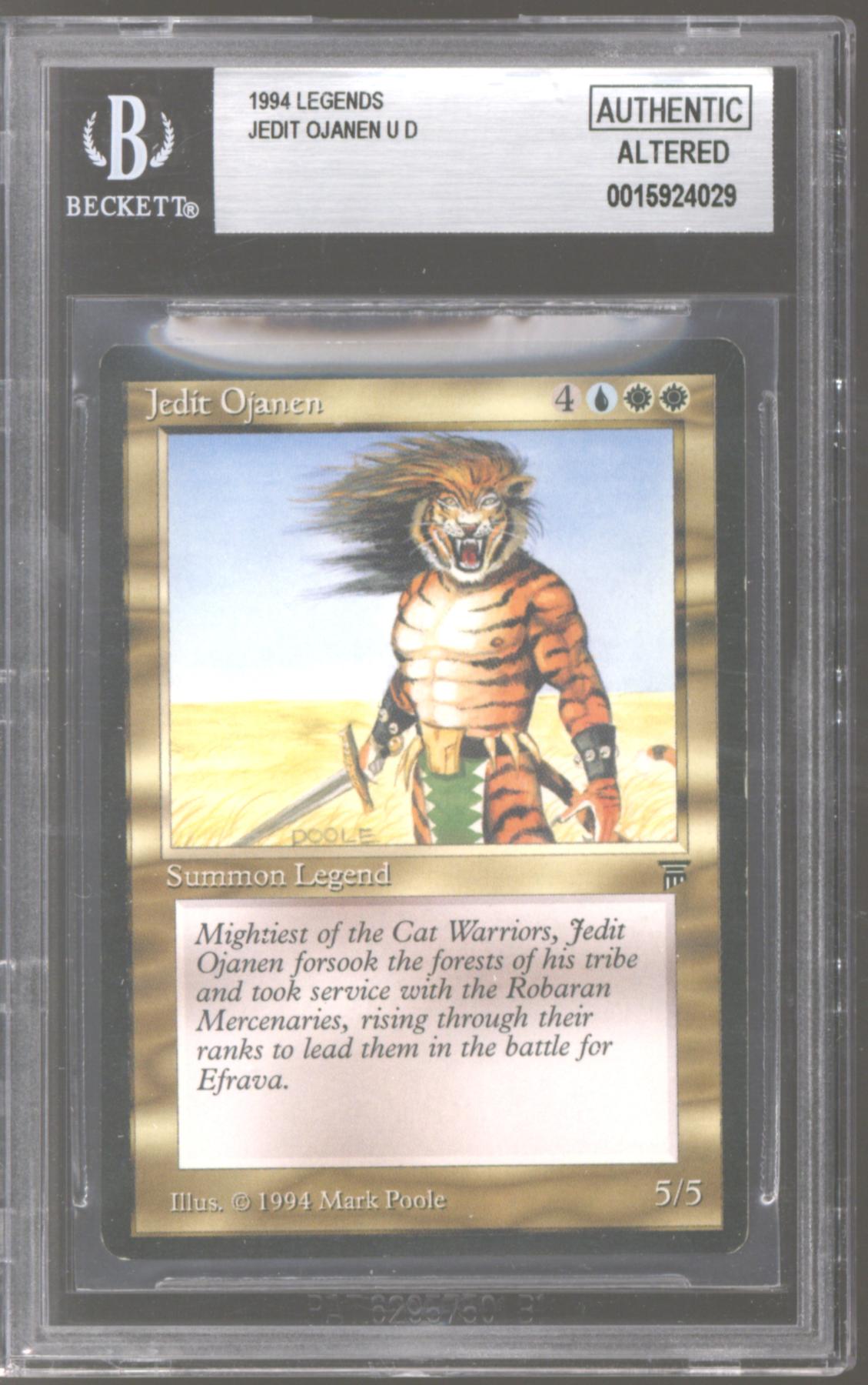 Magic the Gathering Legends Jedit Ojanen BGS AA Authentic Altered | DA ...