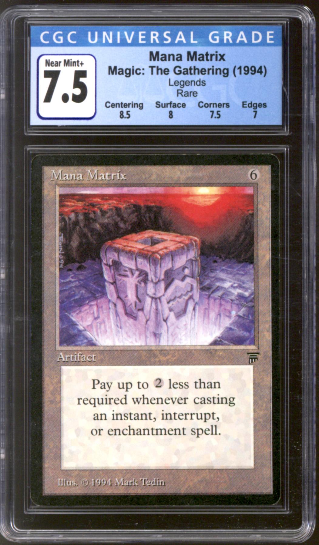 Magic the Gathering Legends Mana Matrix CGC 7.5 | DA Card World