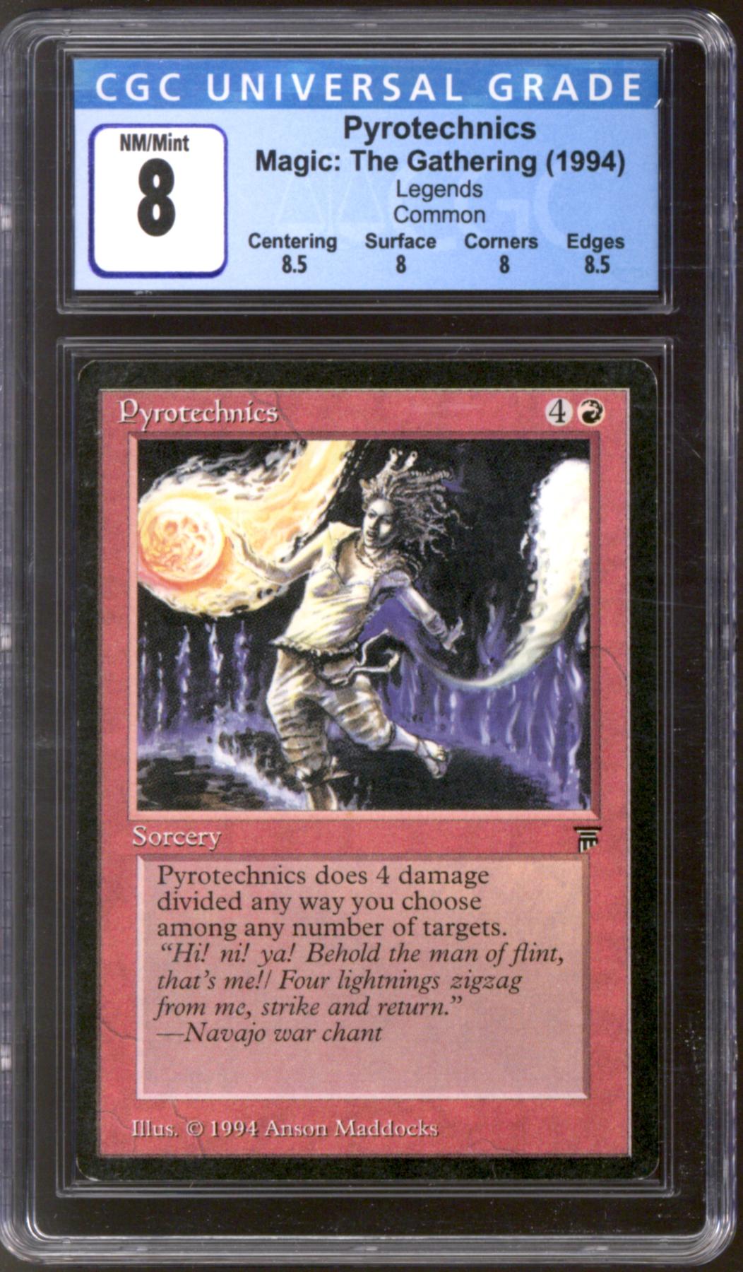 Magic the Gathering Legends Pyrotechnics CGC 8 | DA Card World