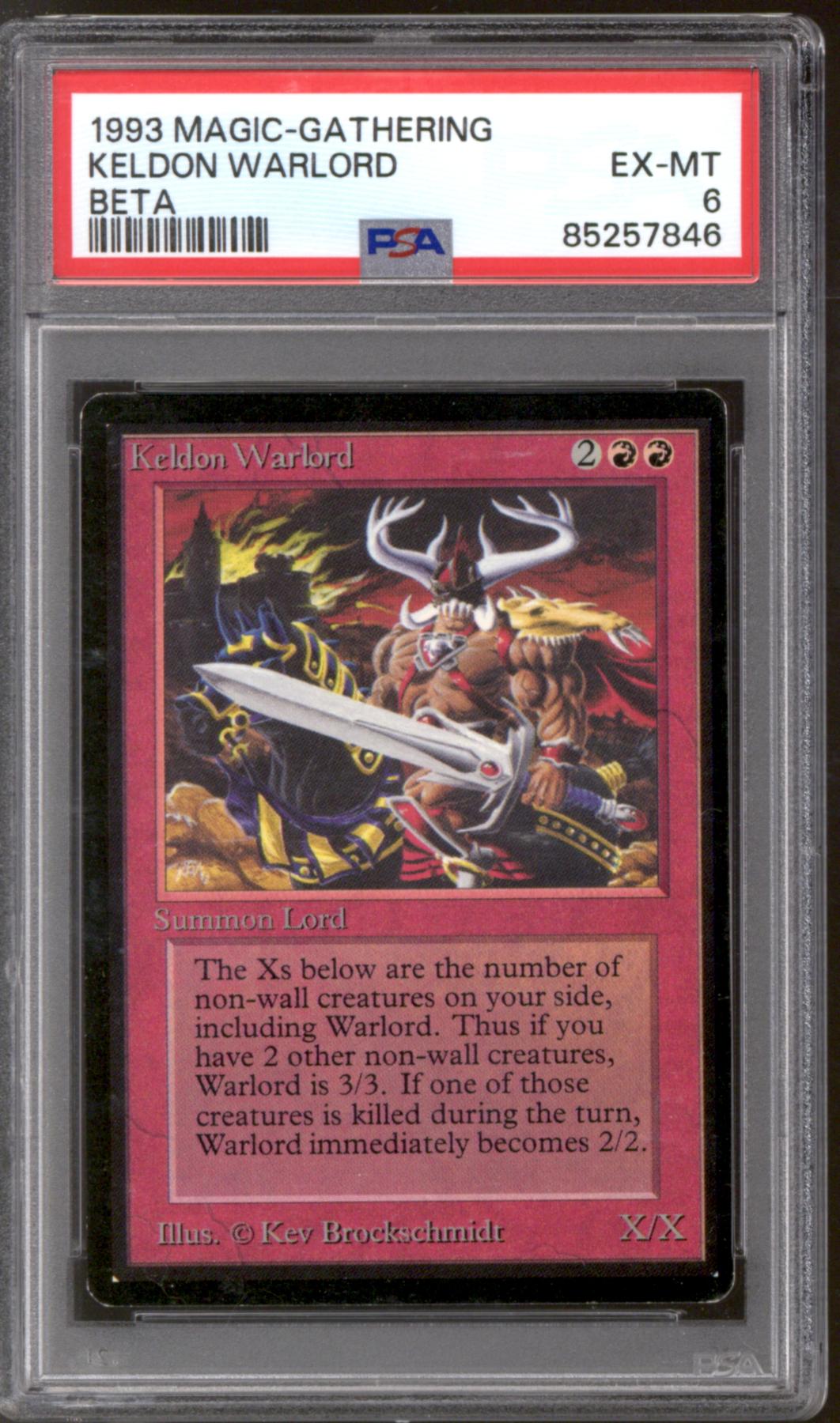 Magic the Gathering Beta Keldon Warlord PSA 6 | DA Card World