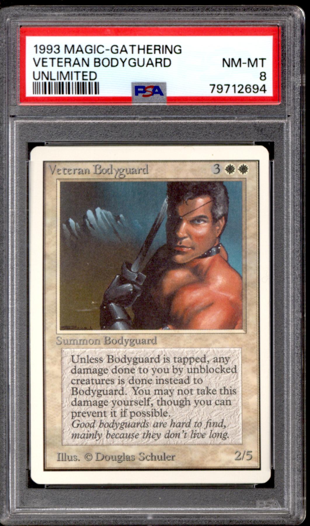 Magic the Gathering Unlimited Veteran Bodyguard PSA 8 | DA Card World