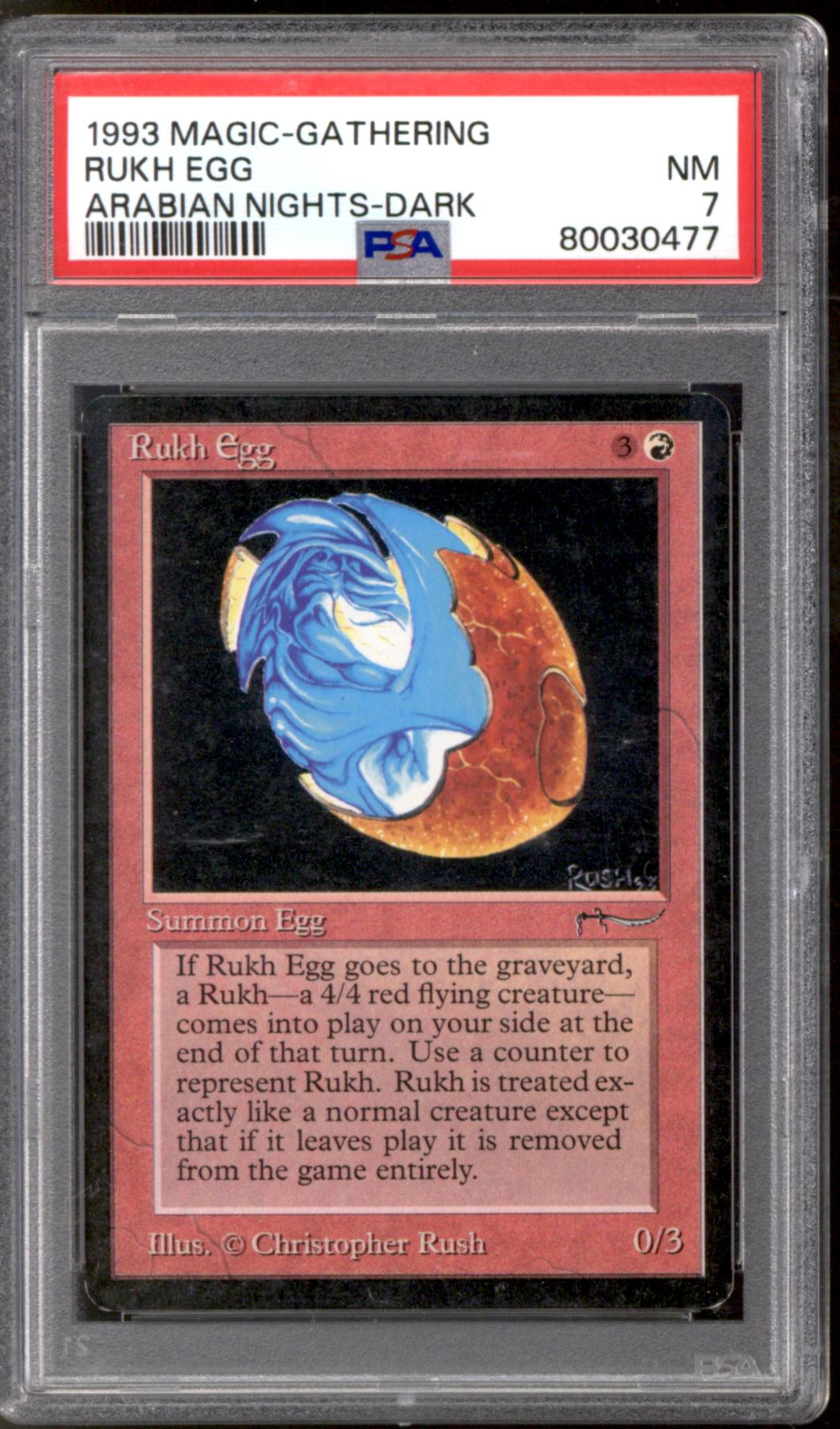Magic the Gathering Arabian Nights Rukh Egg Dark PSA 7 LIGHTLY PLAYED ...