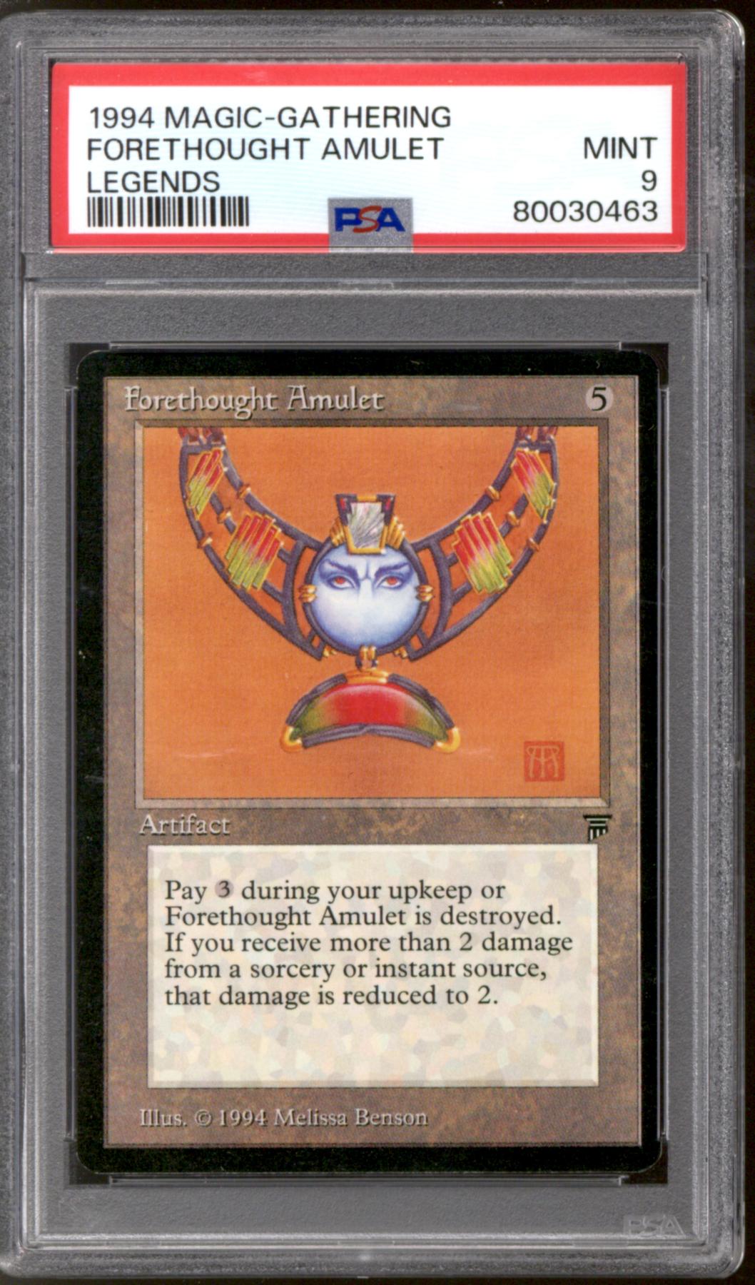 Magic the Gathering Legends Forethought Amulet PSA 9 NEAR MINT NM | DA ...