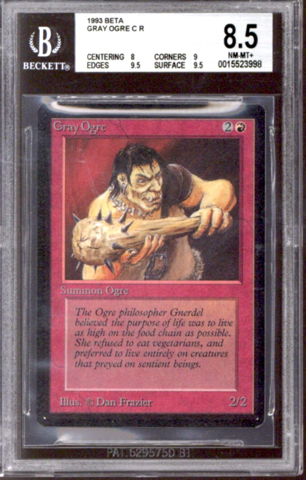 Magic the Gathering Beta Gray Ogre BGS 8.5 (8, 9, 9.5, 9.5) NEAR MINT ...