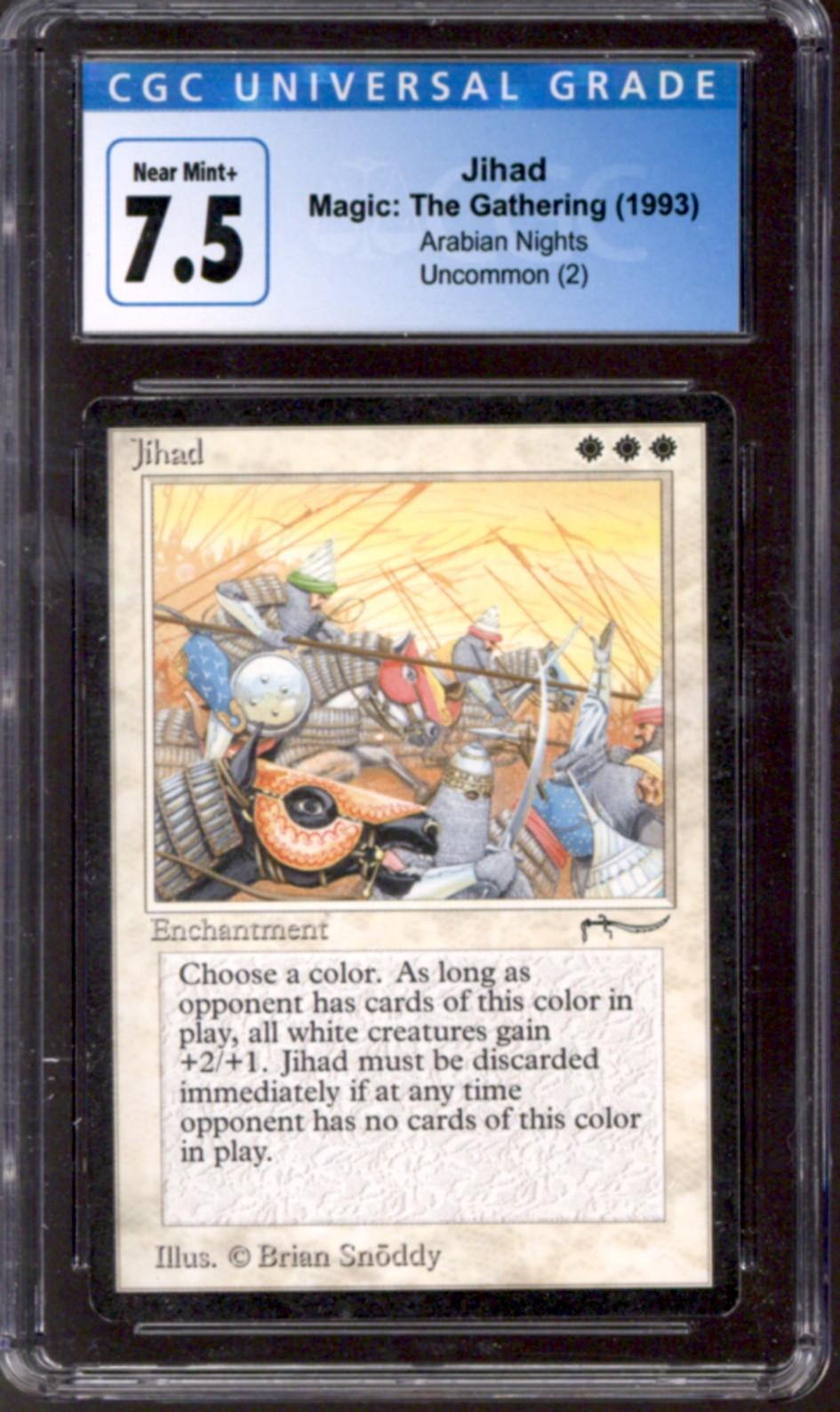 Magic the Gathering Arabian Nights Jihad CGC 7.5 Disavowed Card LIGHTLY ...