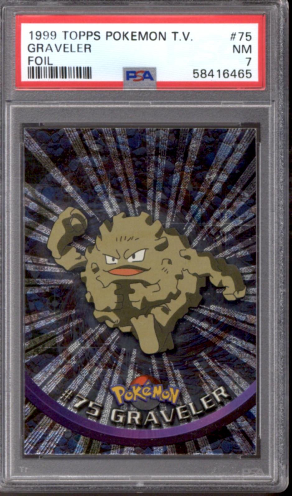 Pokemon Topps TV Series 1 Foil 2nd Printing Graveler 75/76 PSA 7 | DA ...