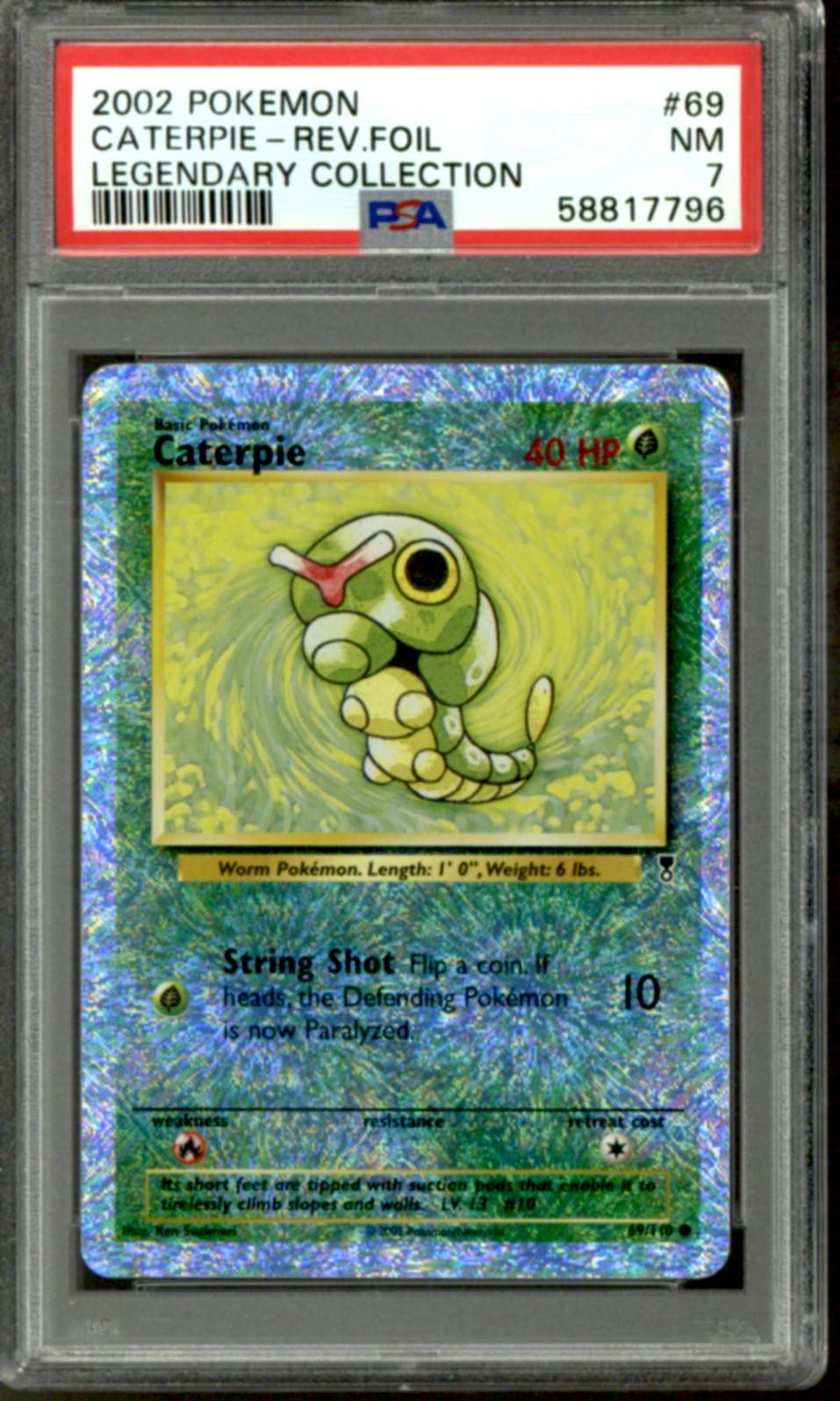 Pokemon Legendary Collection Reverse Holo Foil Caterpie 69/110 PSA 7 ...
