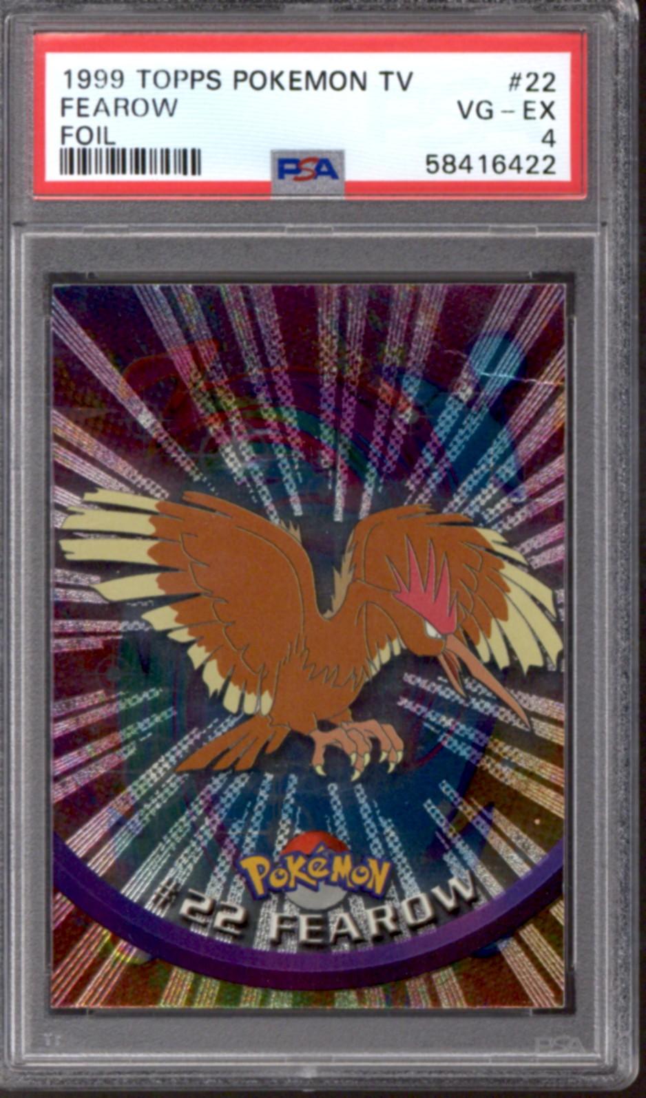 Pokemon Topps TV Series 1 Foil 2nd Printing Fearow 22/76 PSA 4 | DA ...