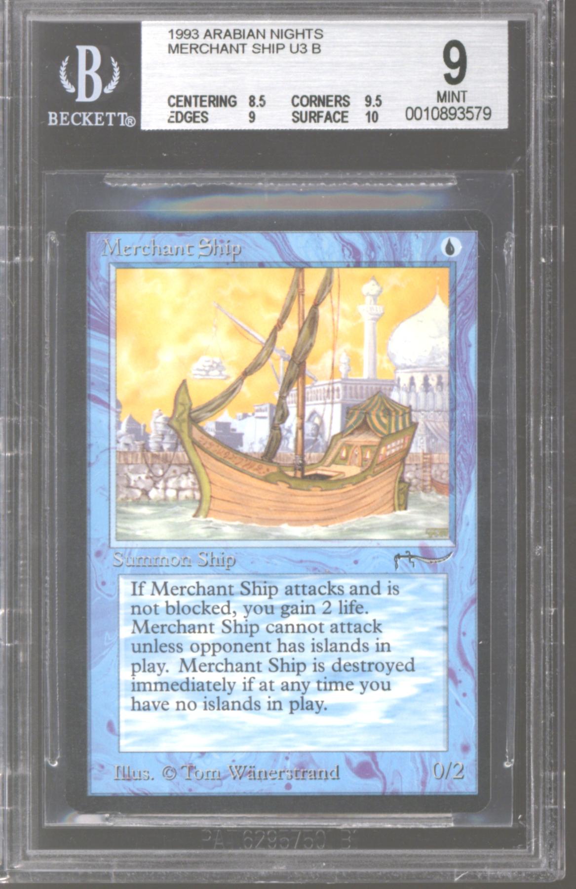 Magic the Gathering Arabian Nights Merchant Ship BGS 9 (8.5, 9.5, 9, 10 ...