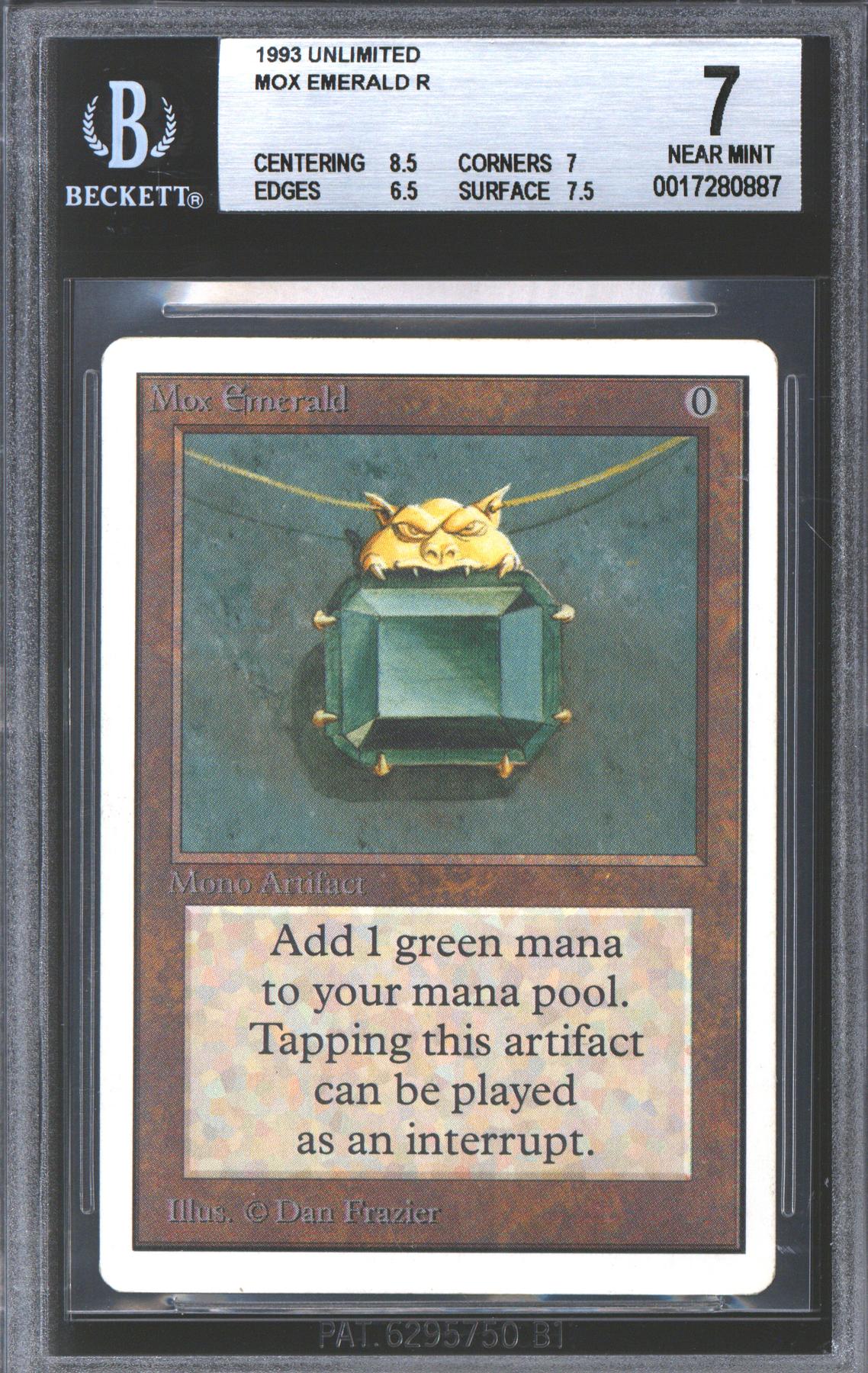 Magic the Gathering Unlimited Mox Emerald BGS 7 (8.5, 7, 6.5, 7.5 ...