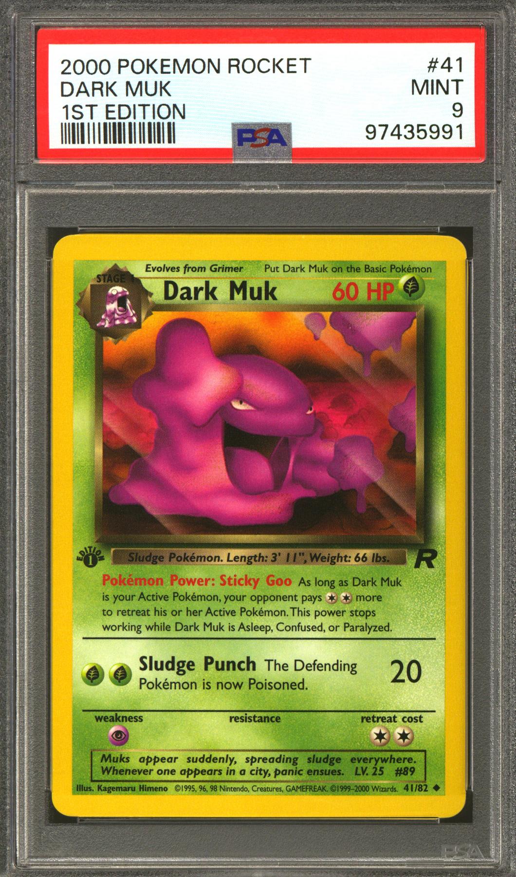 Pokemon Team Rocket 1st Edition Muk 41/82 PSA 9 | DA Card World