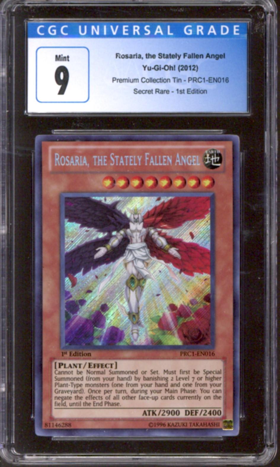 Yu-Gi-Oh Premium Tin 1st Edition Rosaria, The Stately Fallen Angel PRC1 ...