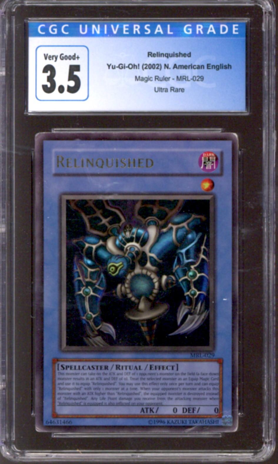 Yu-Gi-Oh Magic Ruler Relinquished MRL-029 CGC 3.5 | DA Card World