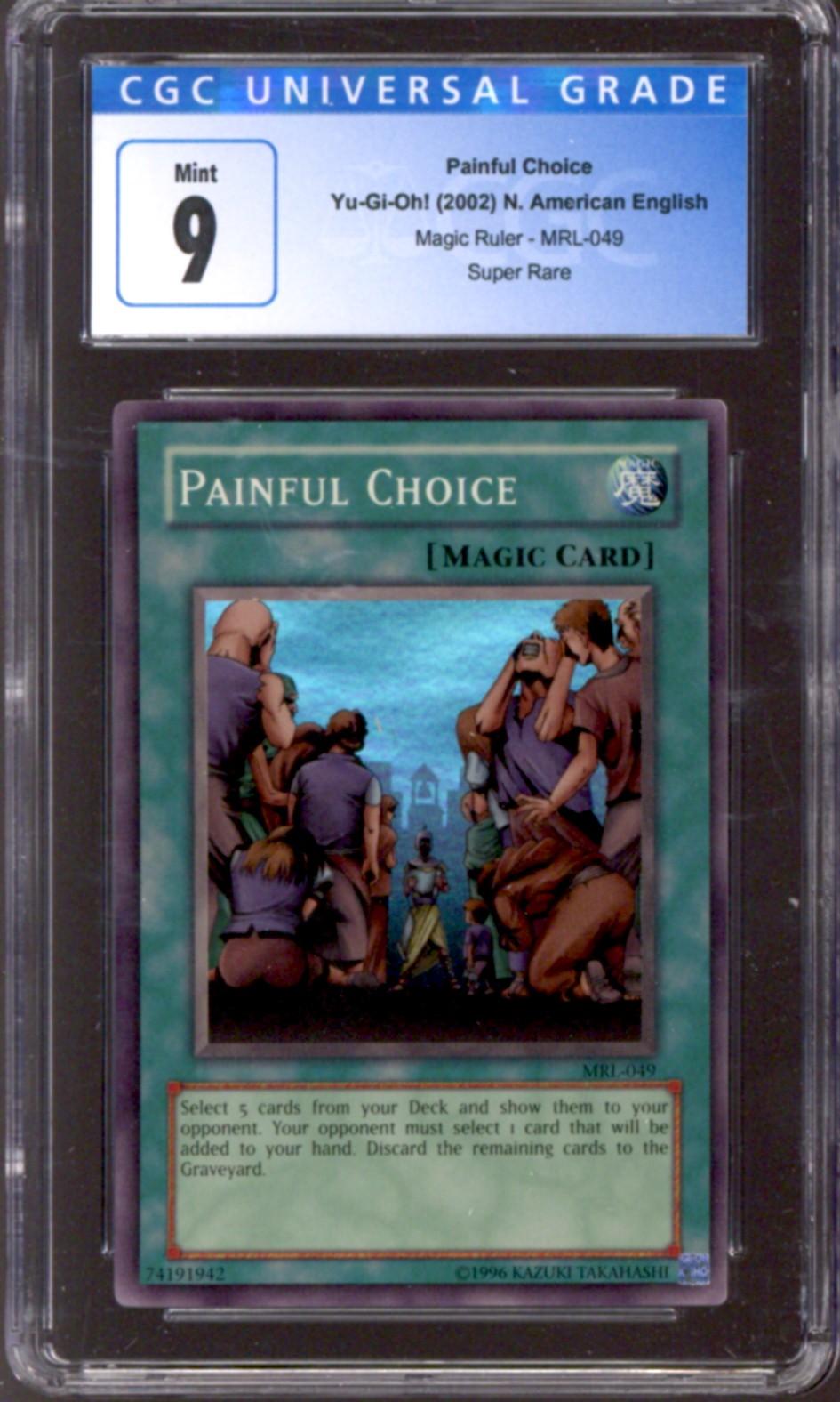 Yu-Gi-Oh Magic Ruler Painful Choice MRL-049 CGC 9 | DA Card World