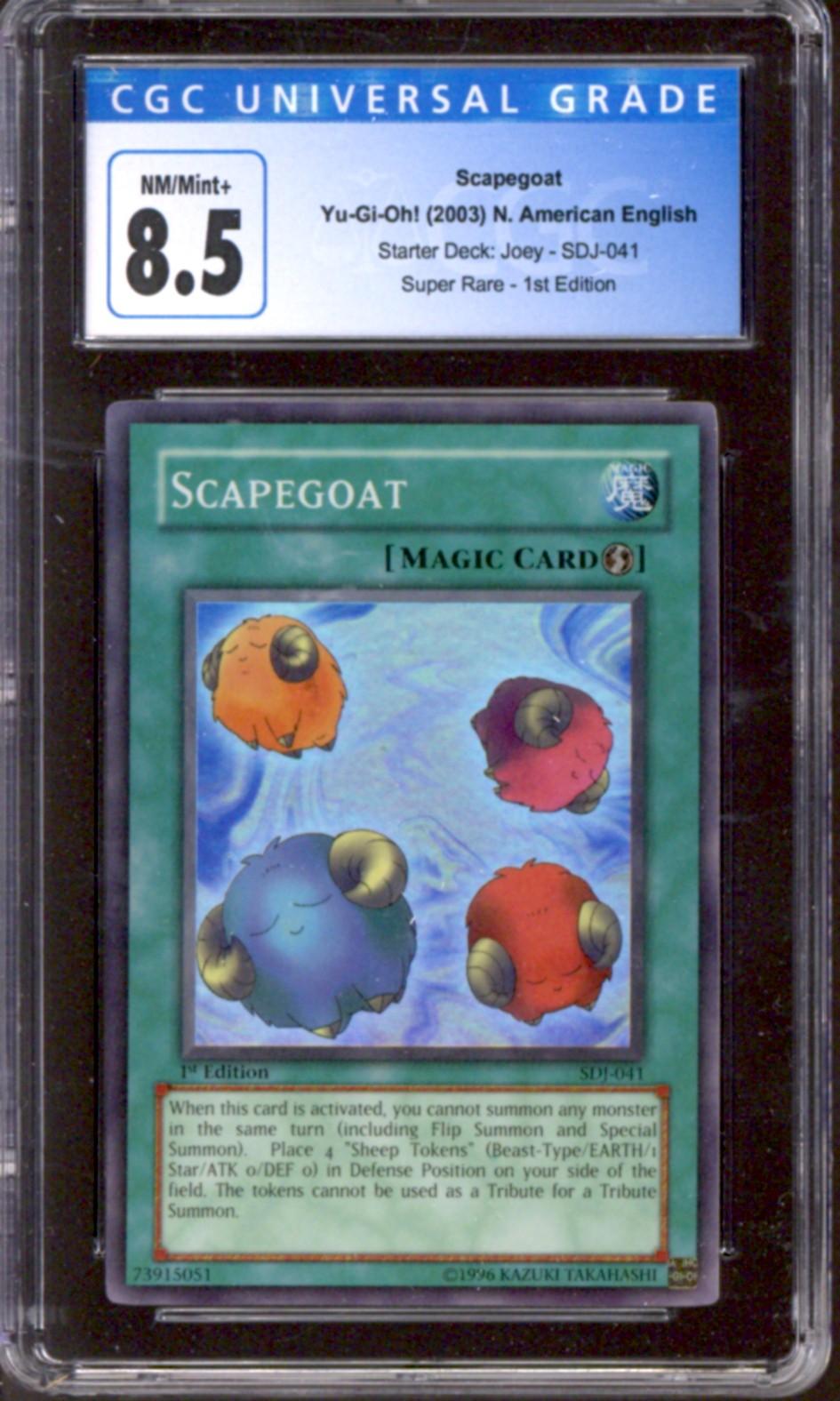 Yu-Gi-Oh Starter Deck Joey 1st Edition Scapegoat SDJ-041 CGC 8.5 | DA ...