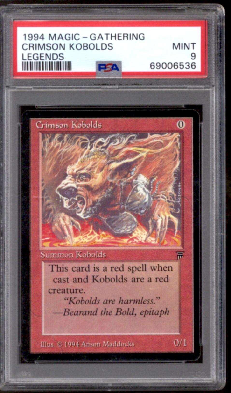 Magic the Gathering Legends Crimson Kobolds PSA 9 | DA Card World