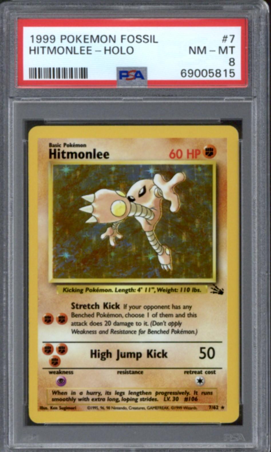Pokemon Fossil Hitmonlee 7/62 PSA 8 | DA Card World