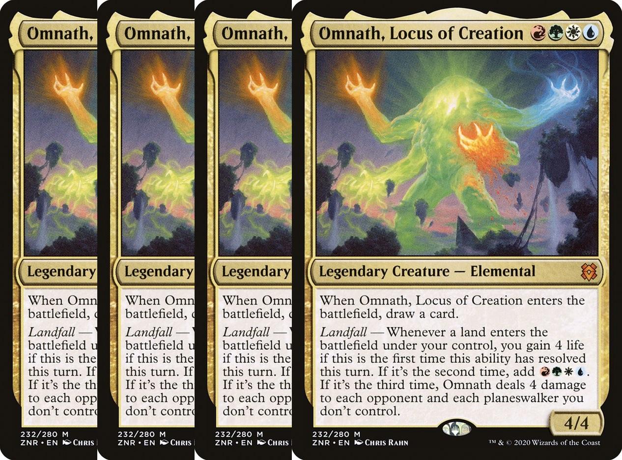 Magic the Gathering Zendikar Rising PLAYSET 4x Omnath, Locus of ...
